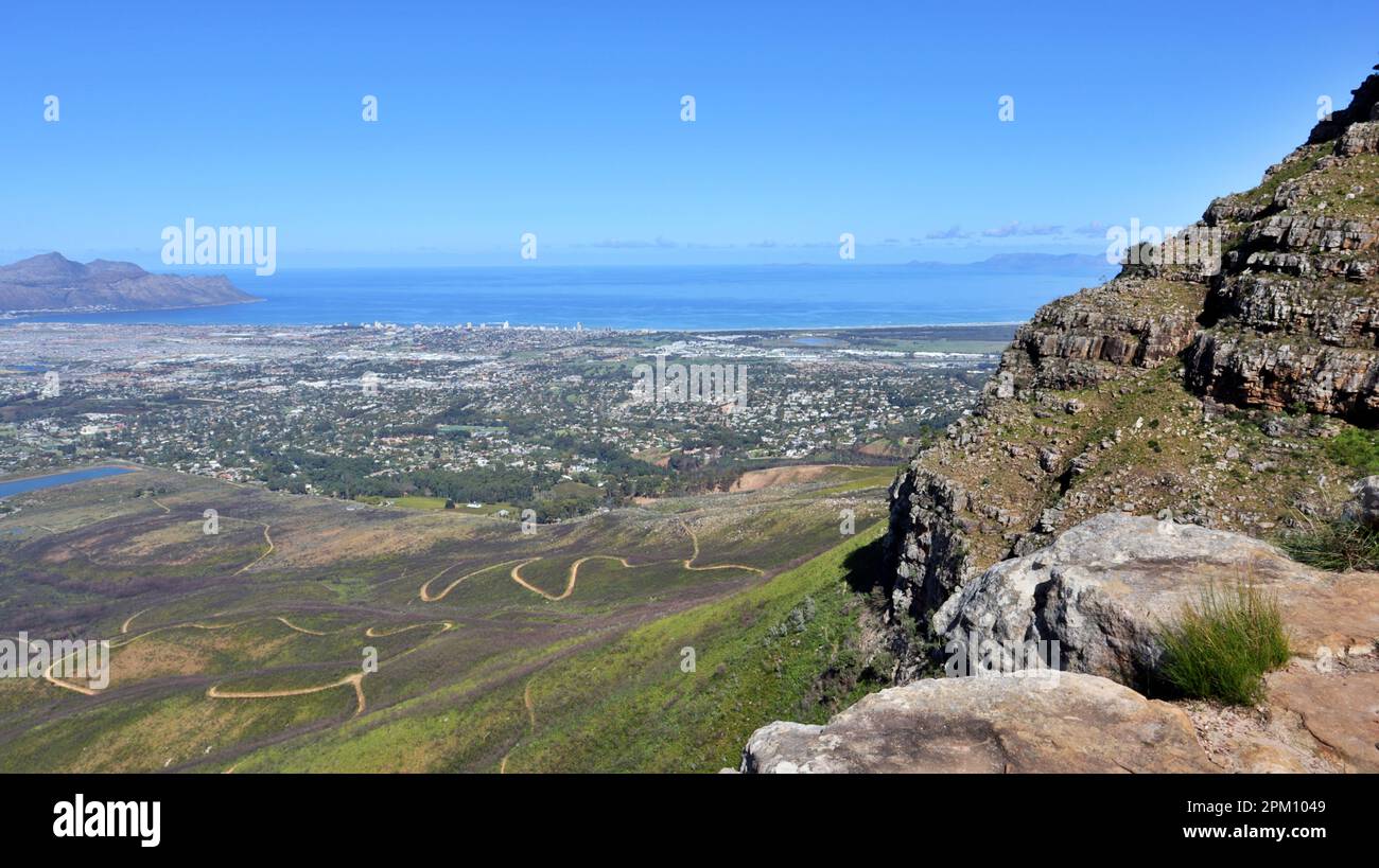 View of the Kloof looking at the beach, Stellenbosch, Cape Town South ...