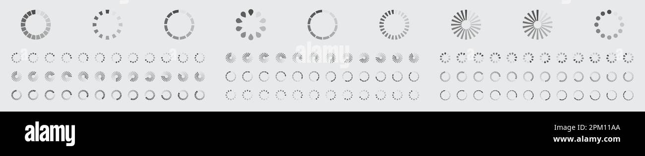 Circular Loading Buffering Icons Vector Set Stock Vector Image & Art ...