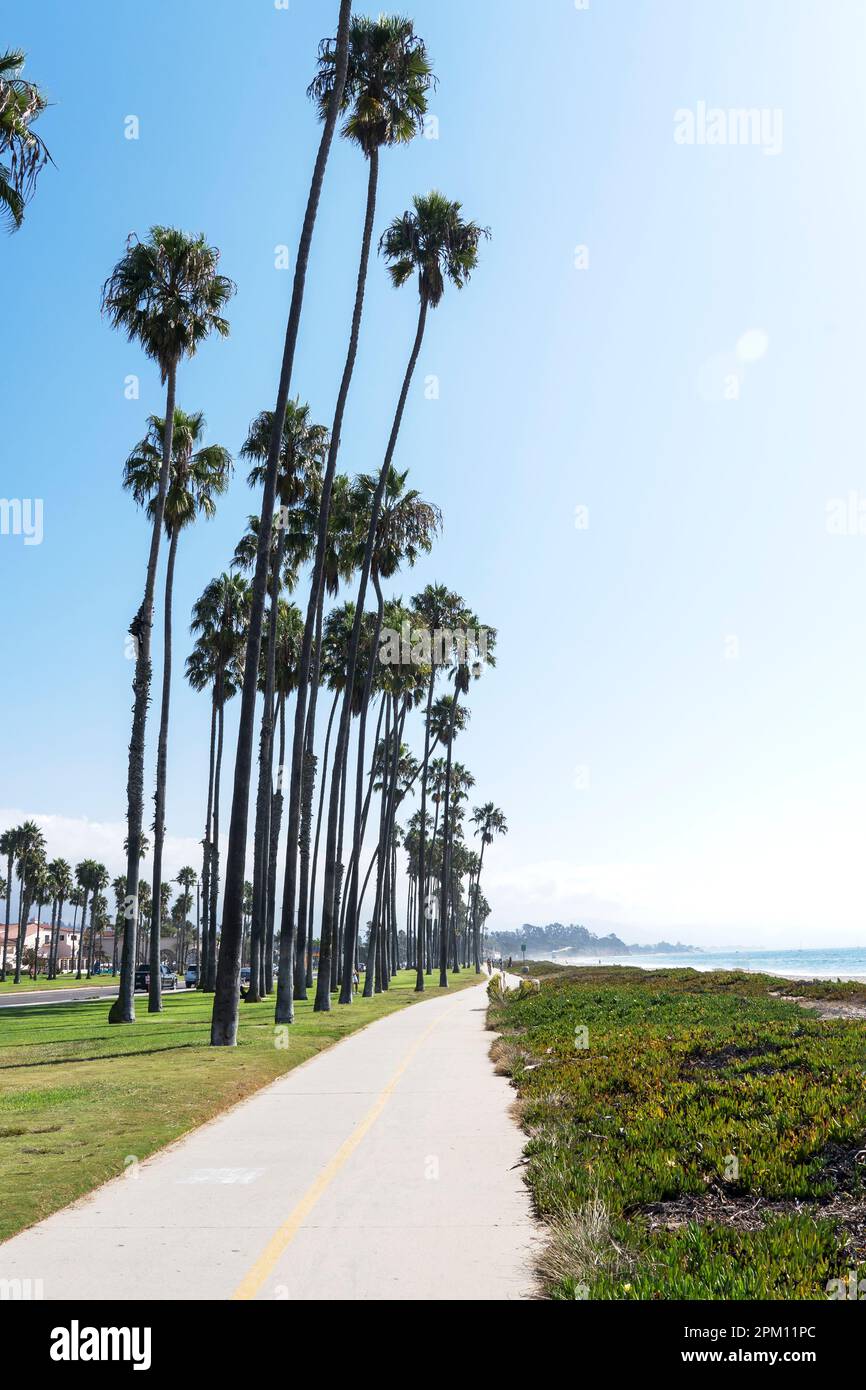 The walking path at East Beach in Santa Barbara Stock Photo - Alamy