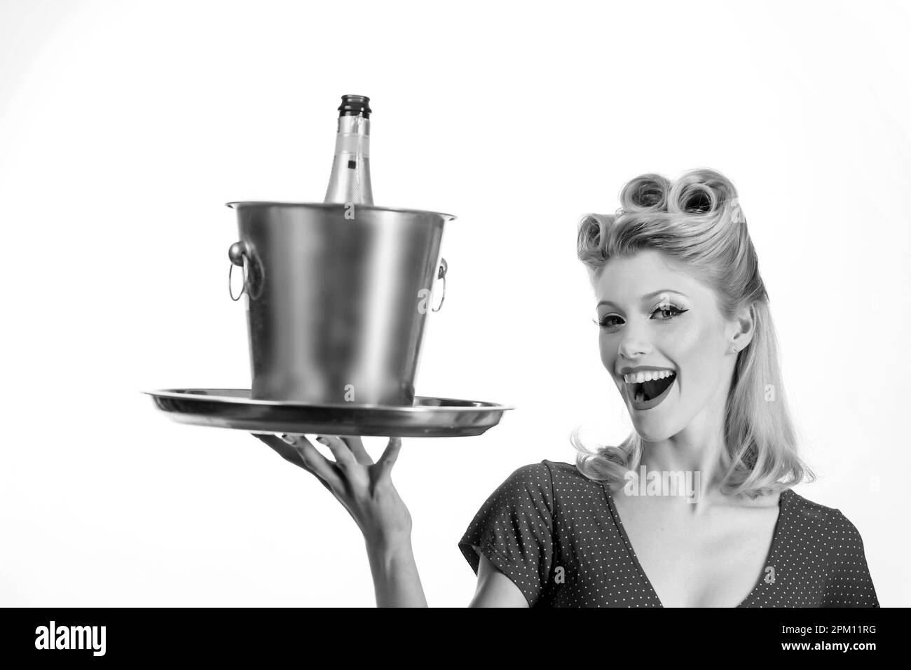 Pinup waiter Black and White Stock Photos & Images - Alamy
