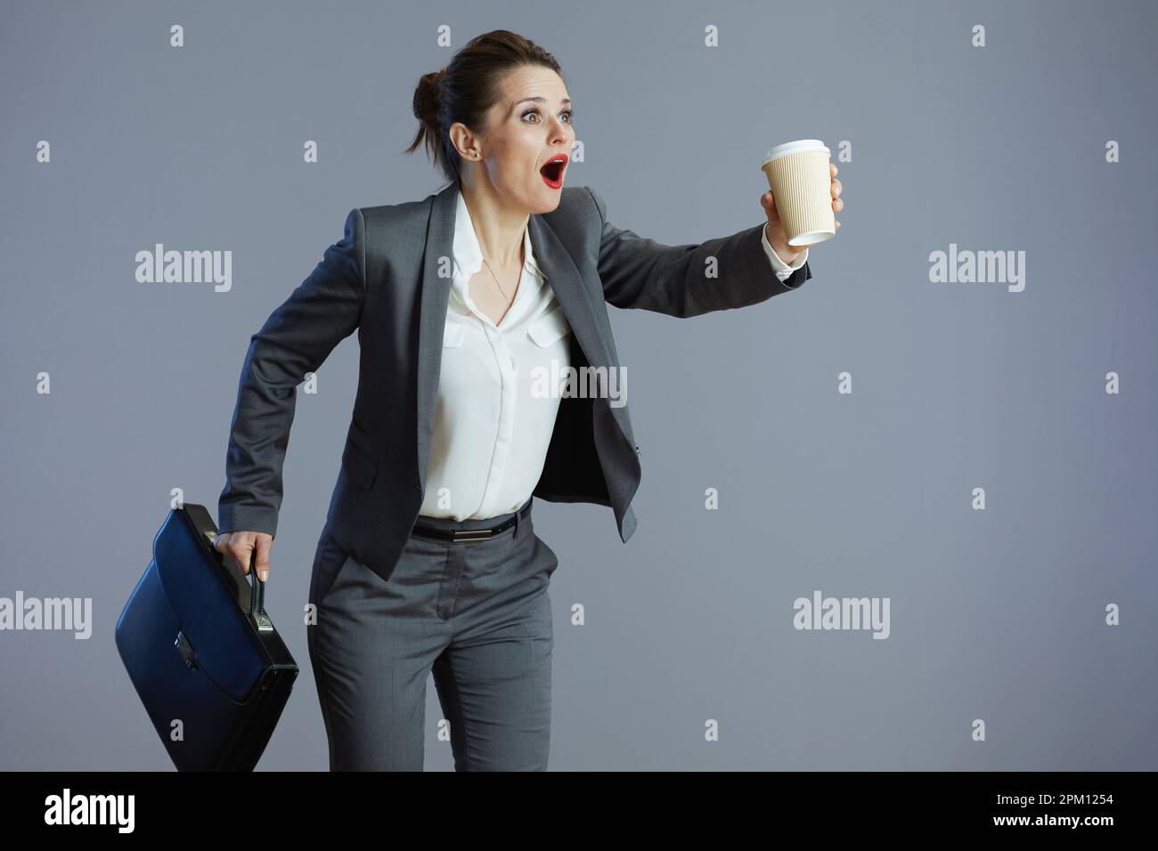 Shocked mature woman cup hi-res stock photography and images - Alamy