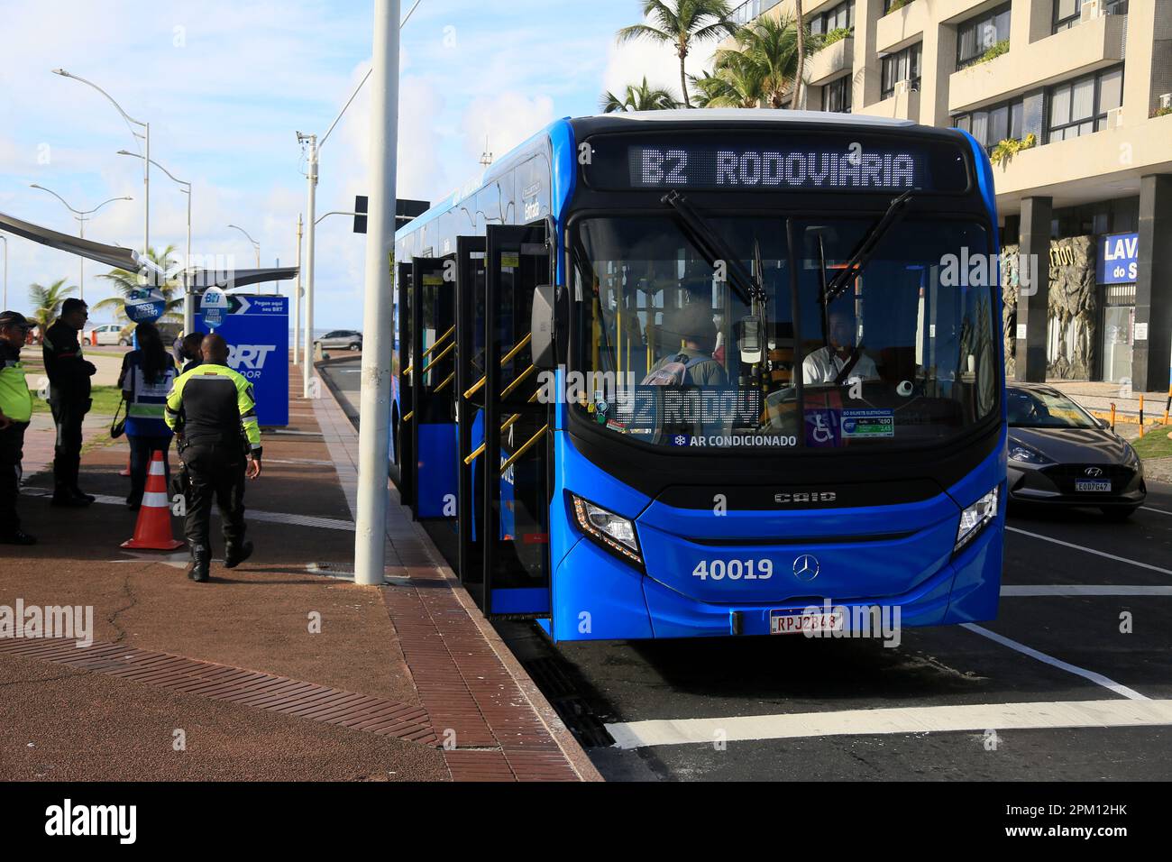 salvador, bahia, brazil - april 10, 2023: bus of the BRT system of ...