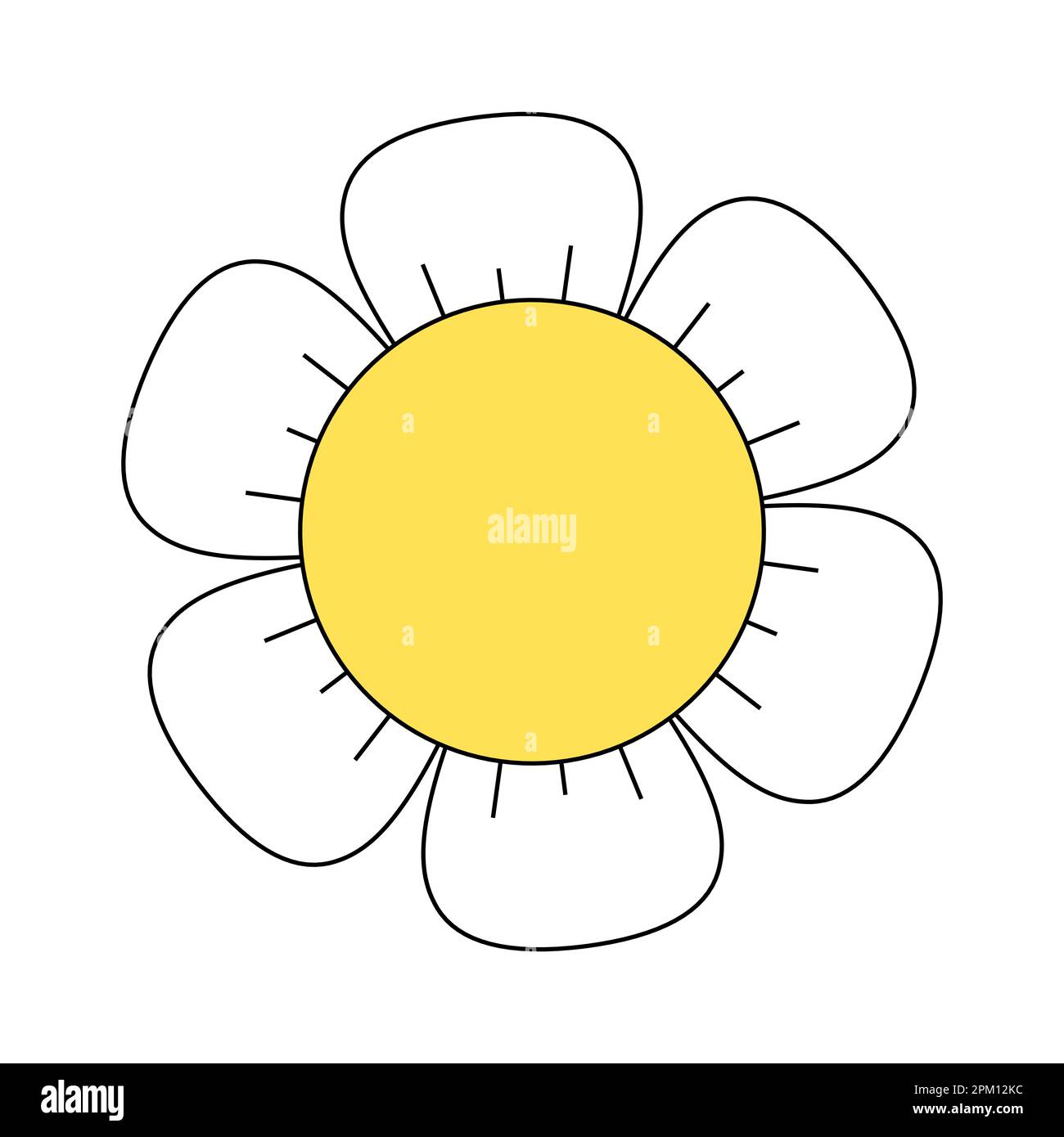 Hippie style retro chamomile. Groovy hippy flower head positive and ...