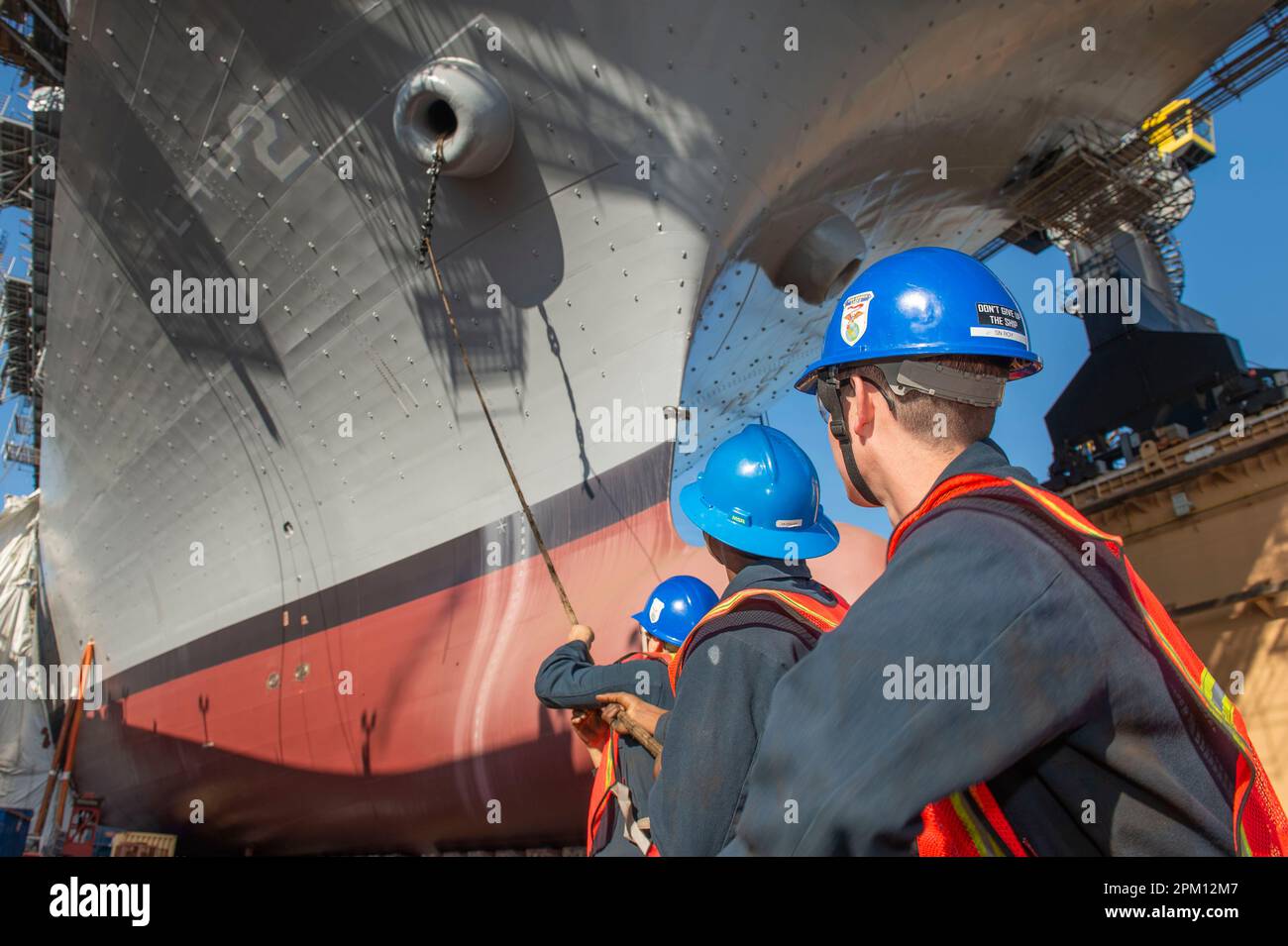 SAN DIEGO (Apr. 7, 2023) Sailors, assigned to amphibious assault ship ...