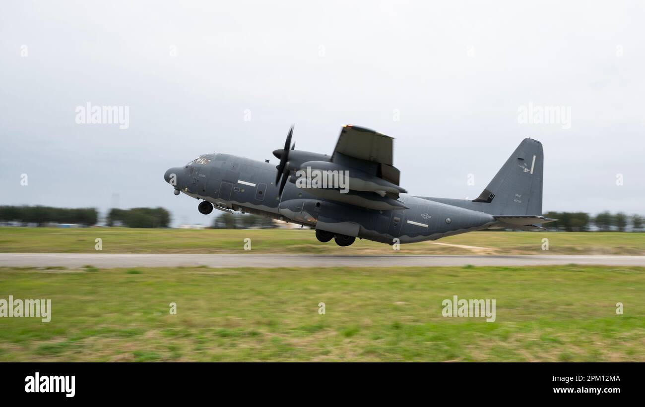 A U.S. Air Force MC-130J Commando II assigned to the 353rd Special ...