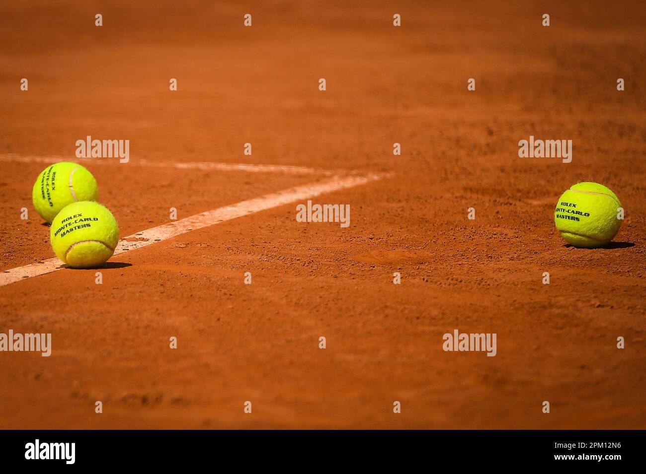 Illustration of the official balls during the Rolex Monte-Carlo, ATP ...