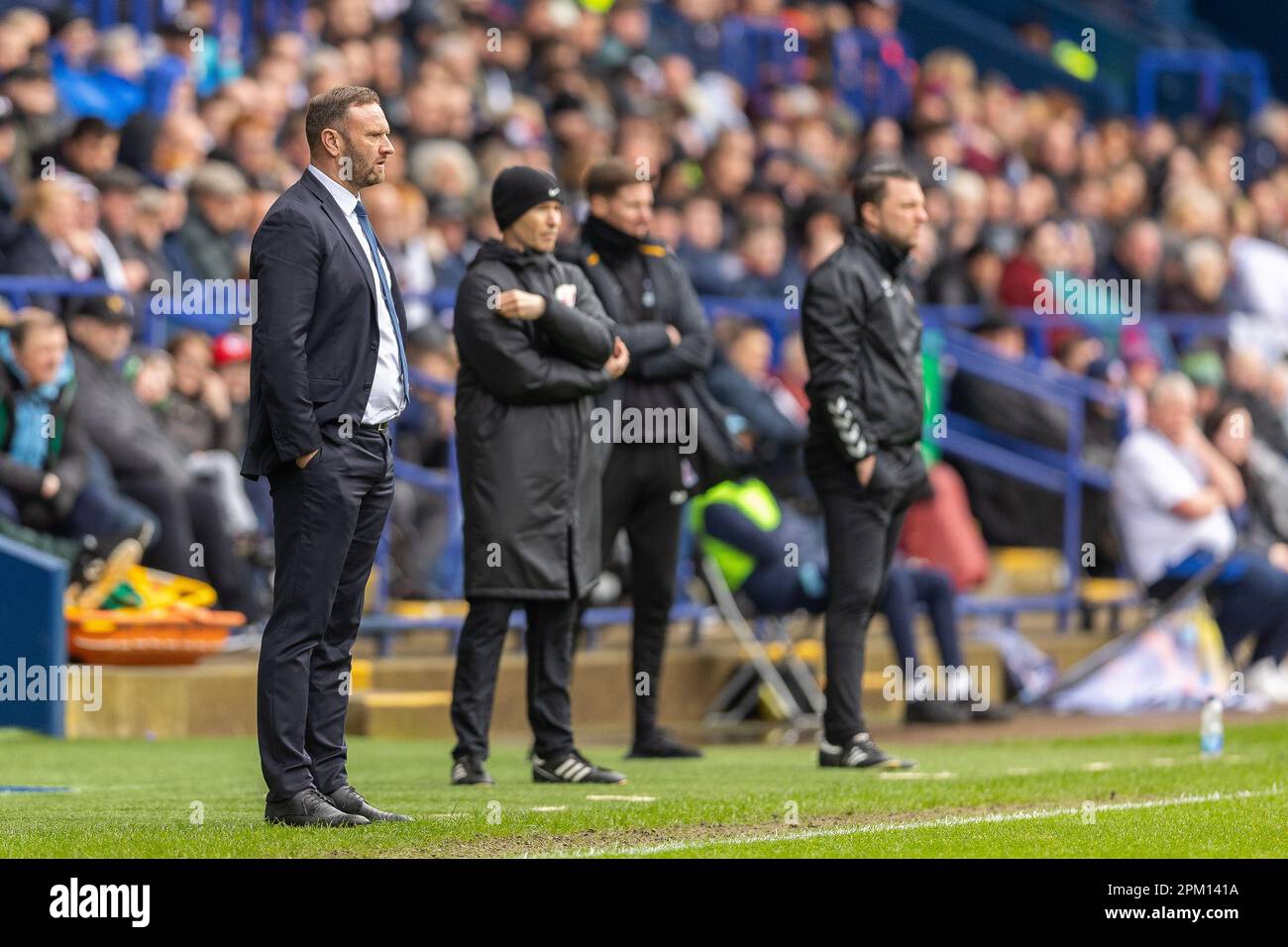 Ian Evatt Manager of Bolton Wanderers on the touchline during the Sky ...