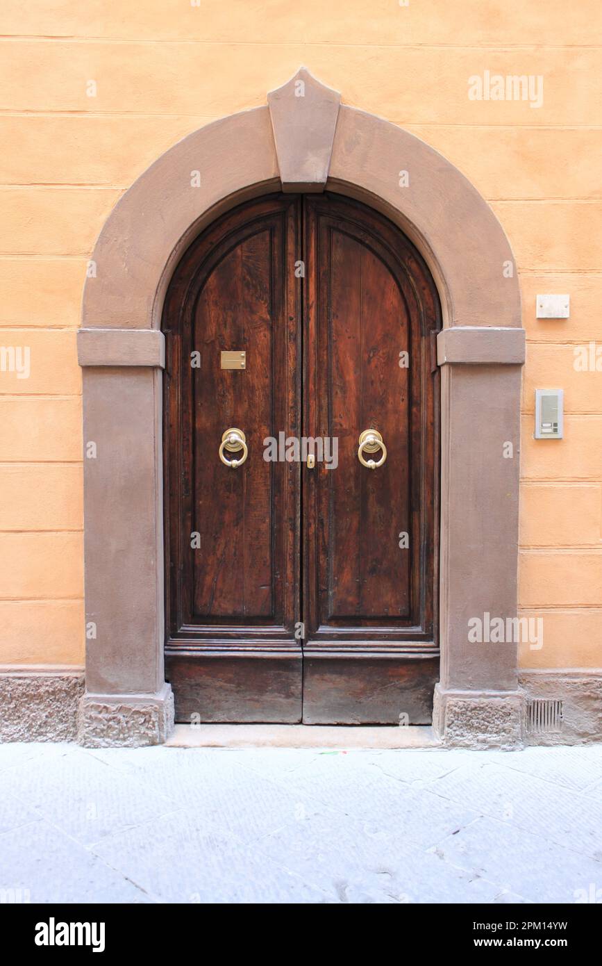Renaissance and inlayed front door Stock Photo - Alamy