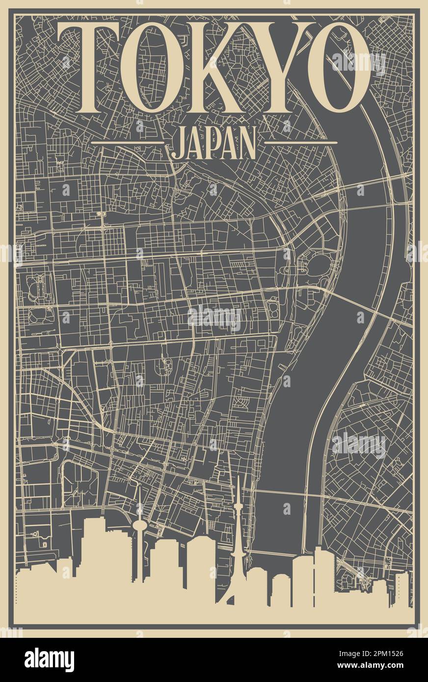 Tokyo urban planning Stock Vector Images - Alamy