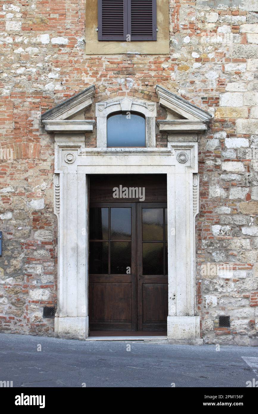 Renaissance and inlayed front door Stock Photo - Alamy