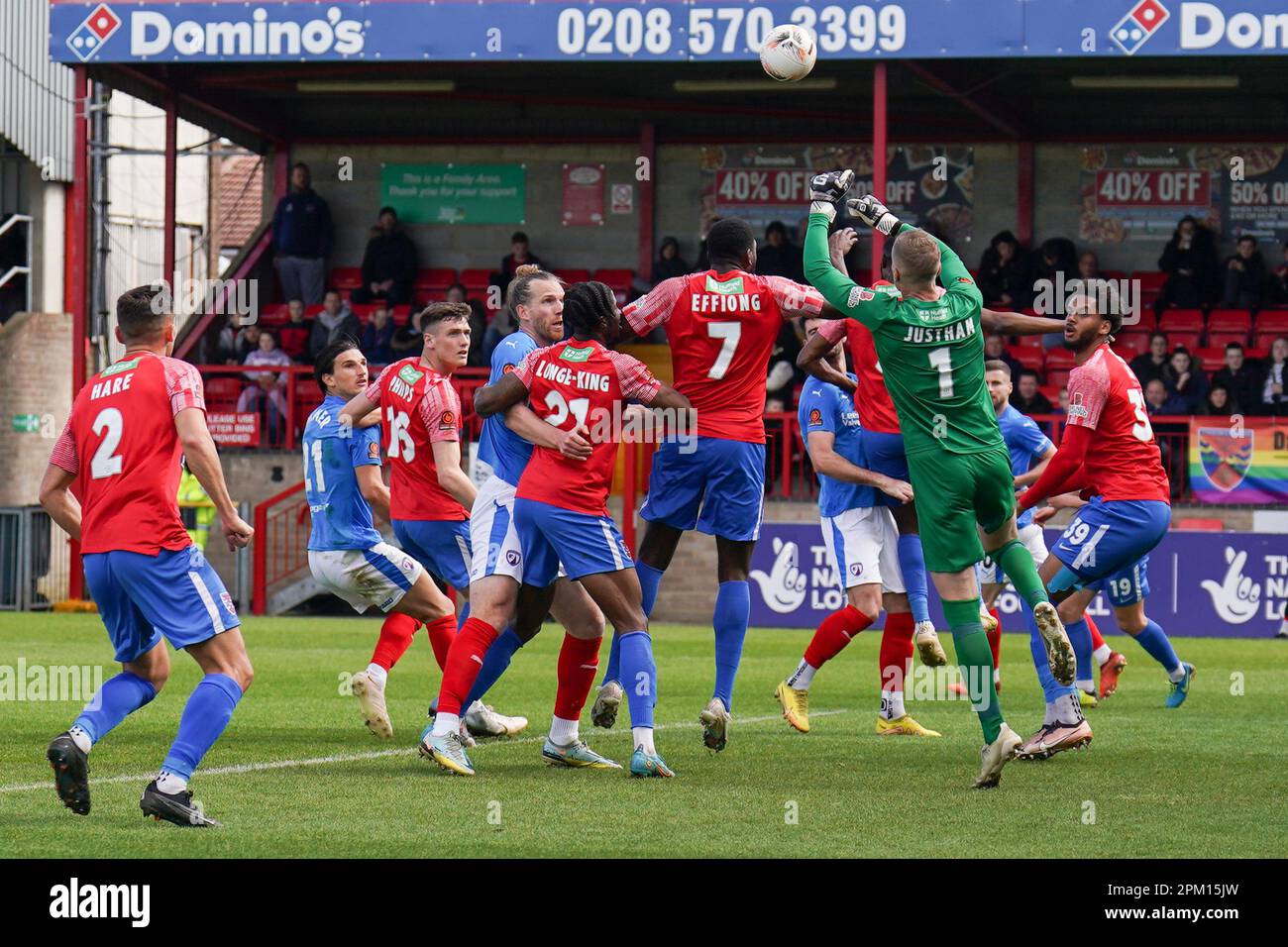 Dagenham, Kent, UK. 10 April 2023. Dagenham & Redbridge goalkeeper ...