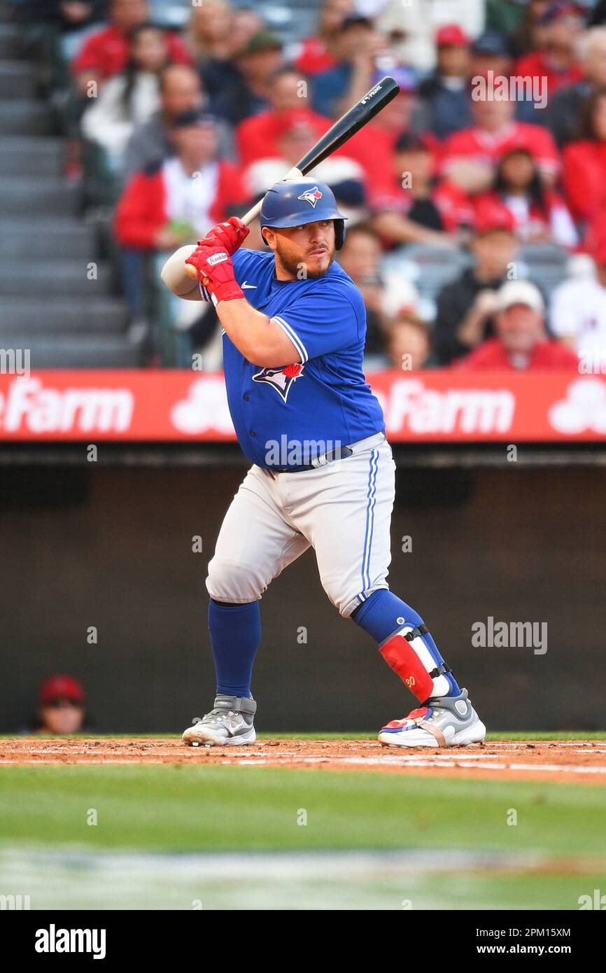 ANAHEIM, CA - APRIL 08: Toronto Blue Jays catcher Alejandro Kirk (30 ...
