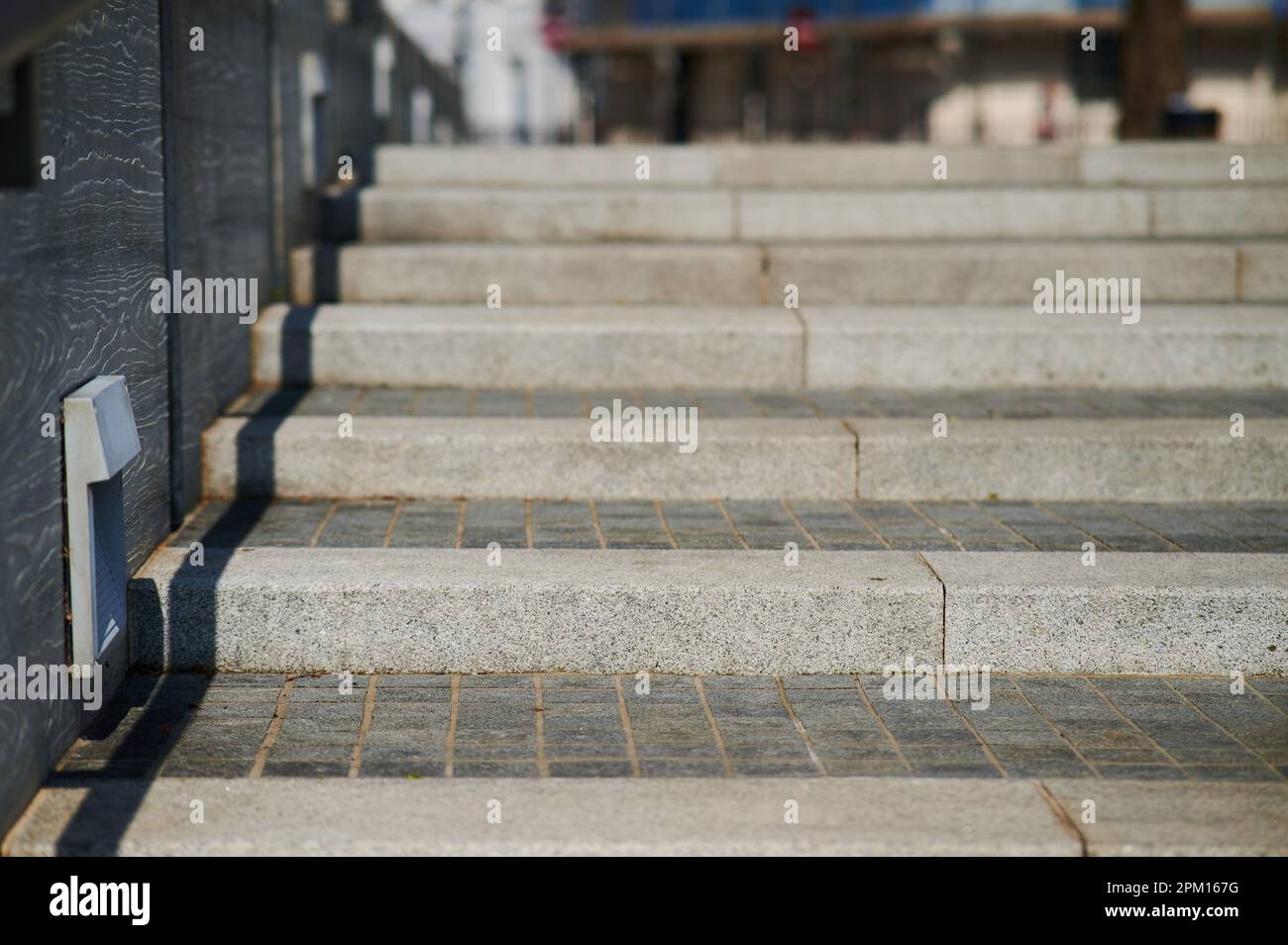 Looking up steps outside in urban area Stock Photo - Alamy