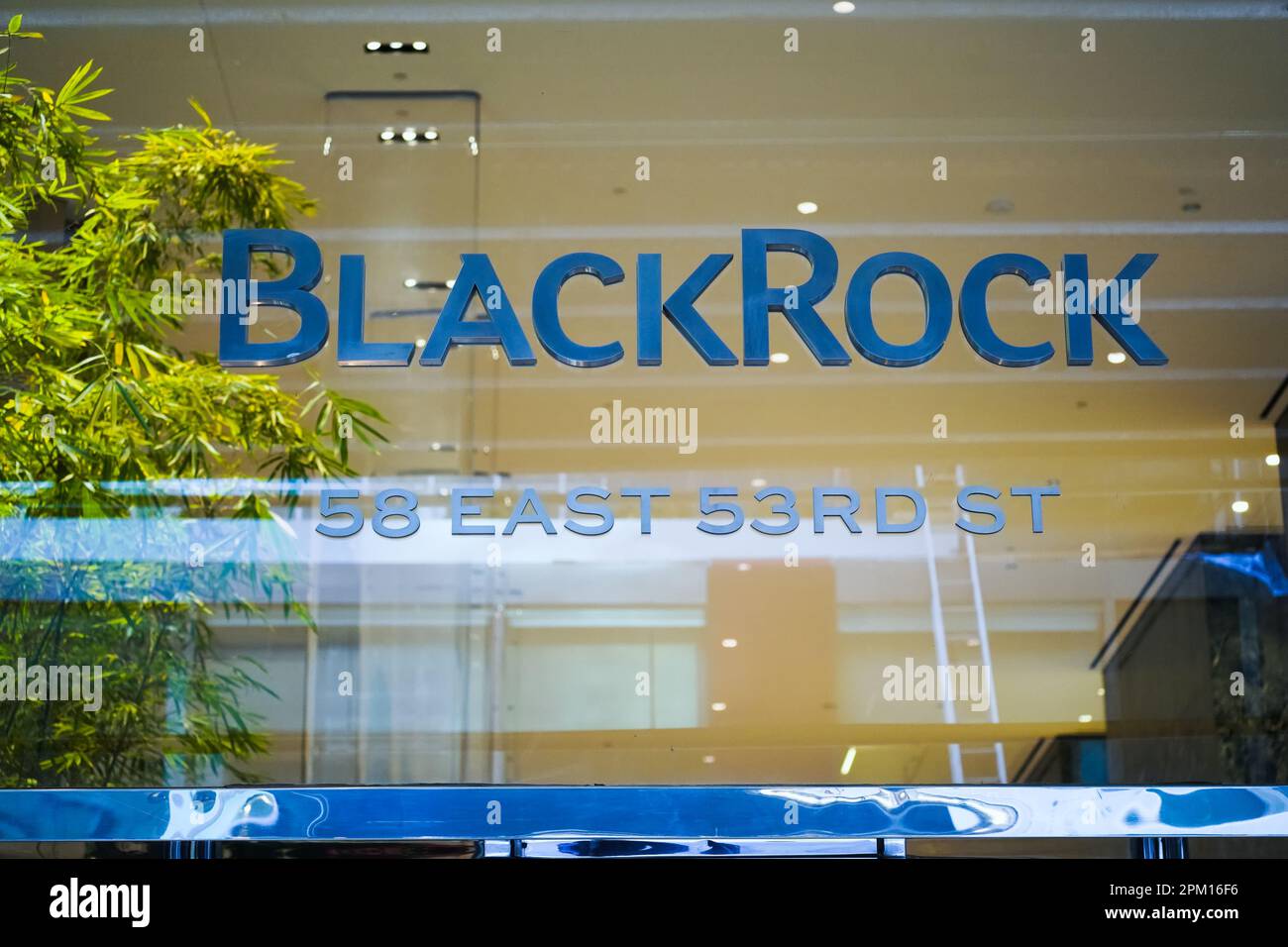 New York, NY - April 9, 2023: Blackrock investment management office ...