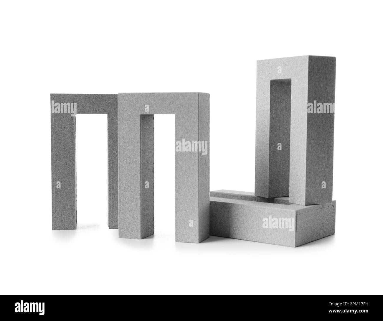 Decorative podiums isolated on white background Stock Photo - Alamy