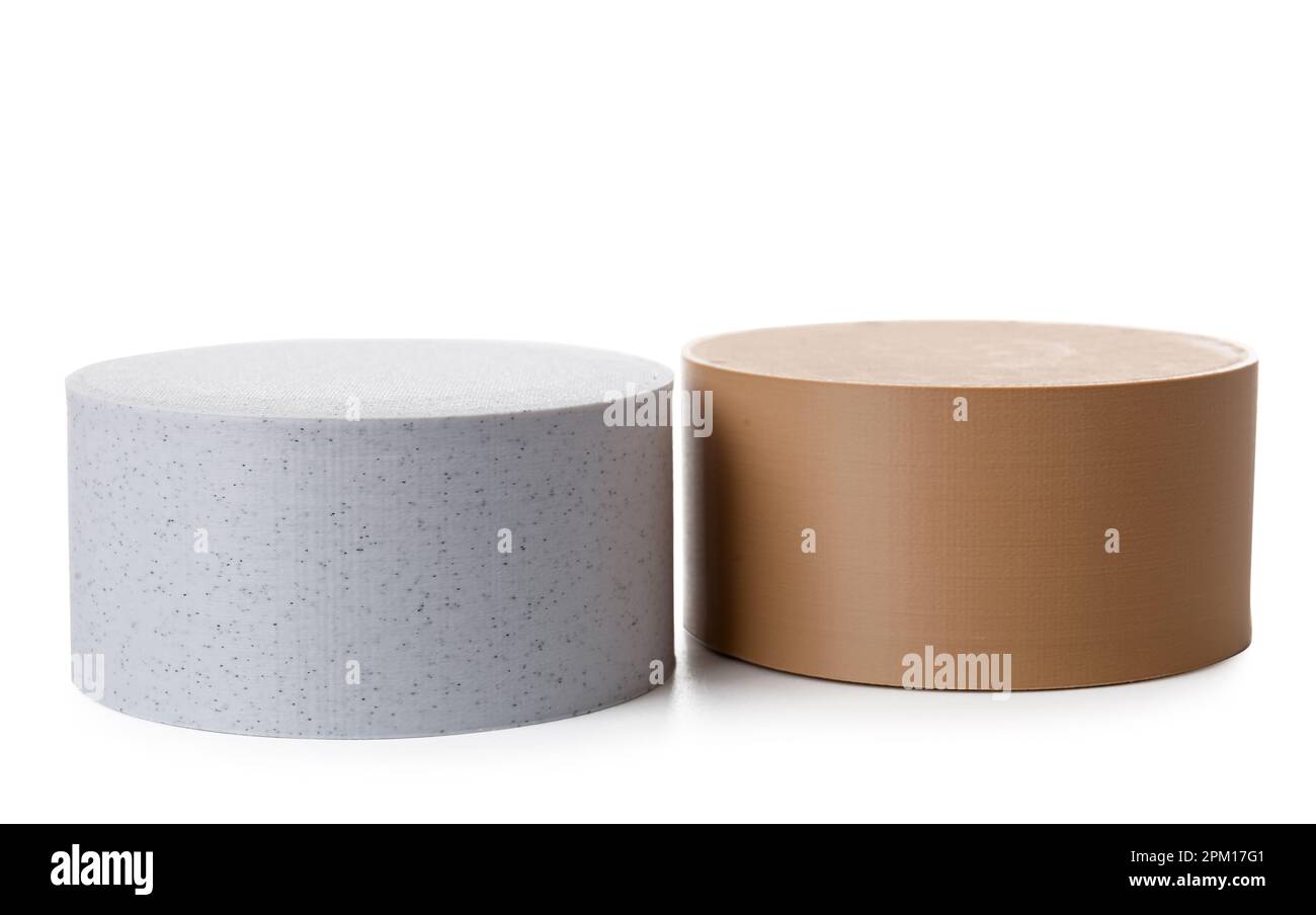 Decorative podiums isolated on white background Stock Photo - Alamy