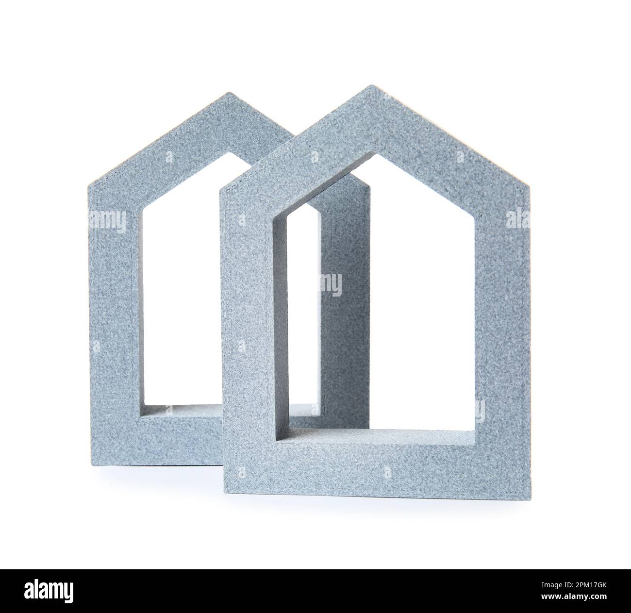 Decorative house shaped frames isolated on white background Stock Photo ...