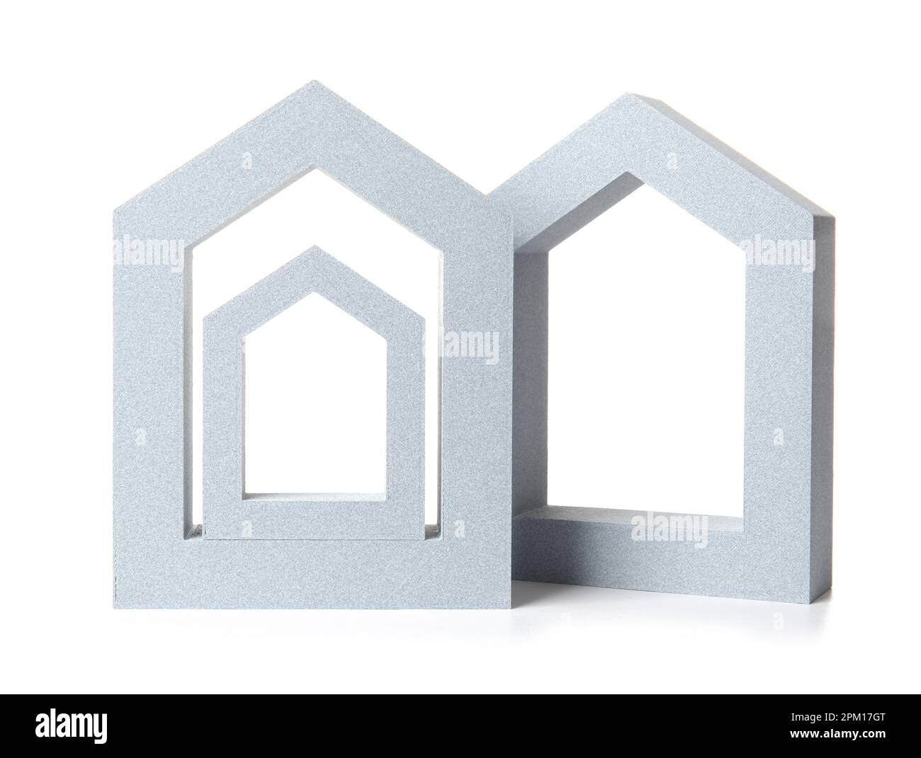 Decorative house shaped frames isolated on white background Stock Photo ...
