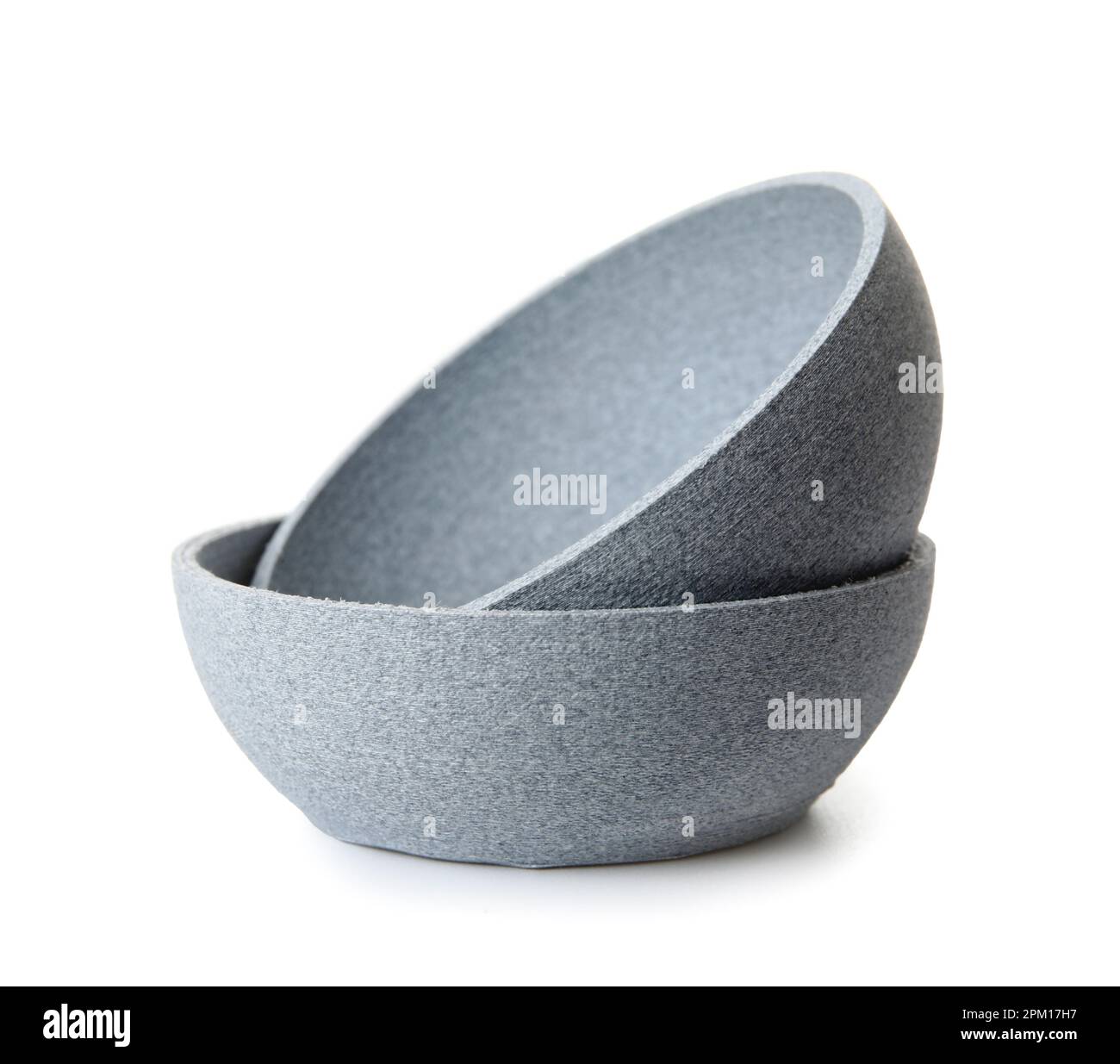 Decorative plaster bowls isolated on white background Stock Photo - Alamy