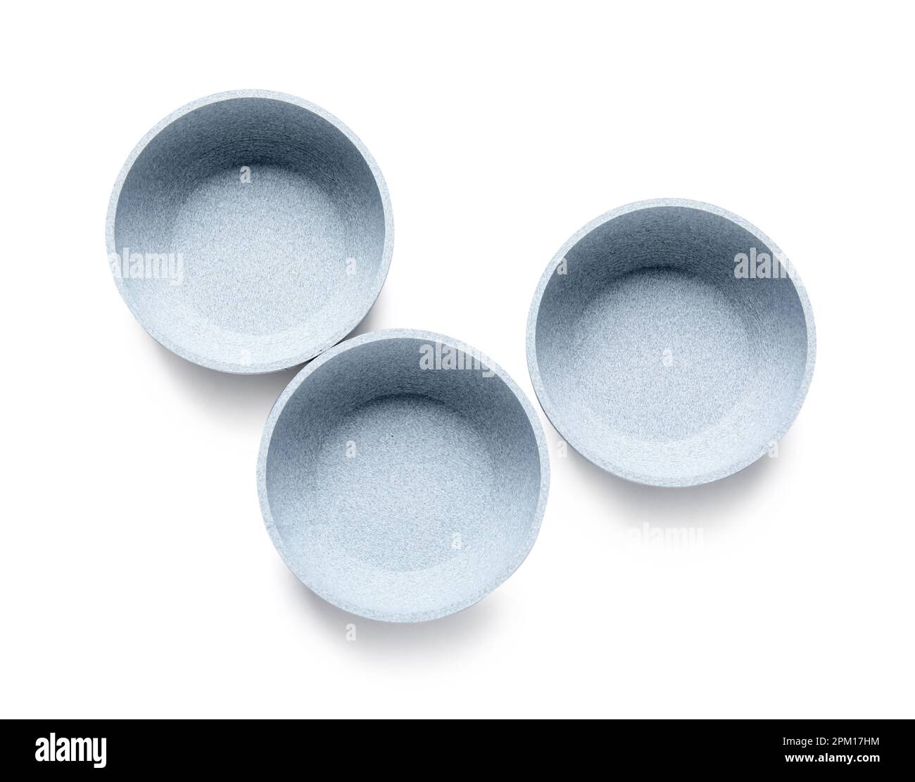 Decorative plaster bowls isolated on white background Stock Photo - Alamy