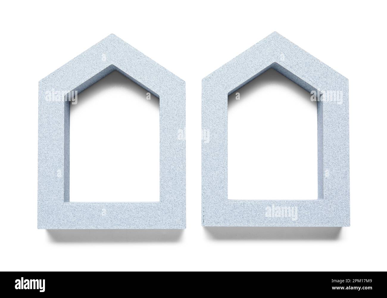 Decorative house shaped frames isolated on white background Stock Photo ...