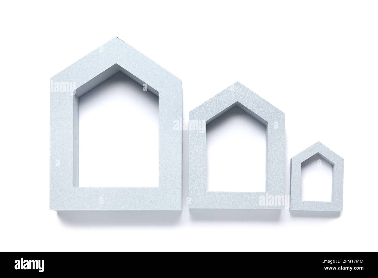 Decorative house shaped frames isolated on white background Stock Photo ...