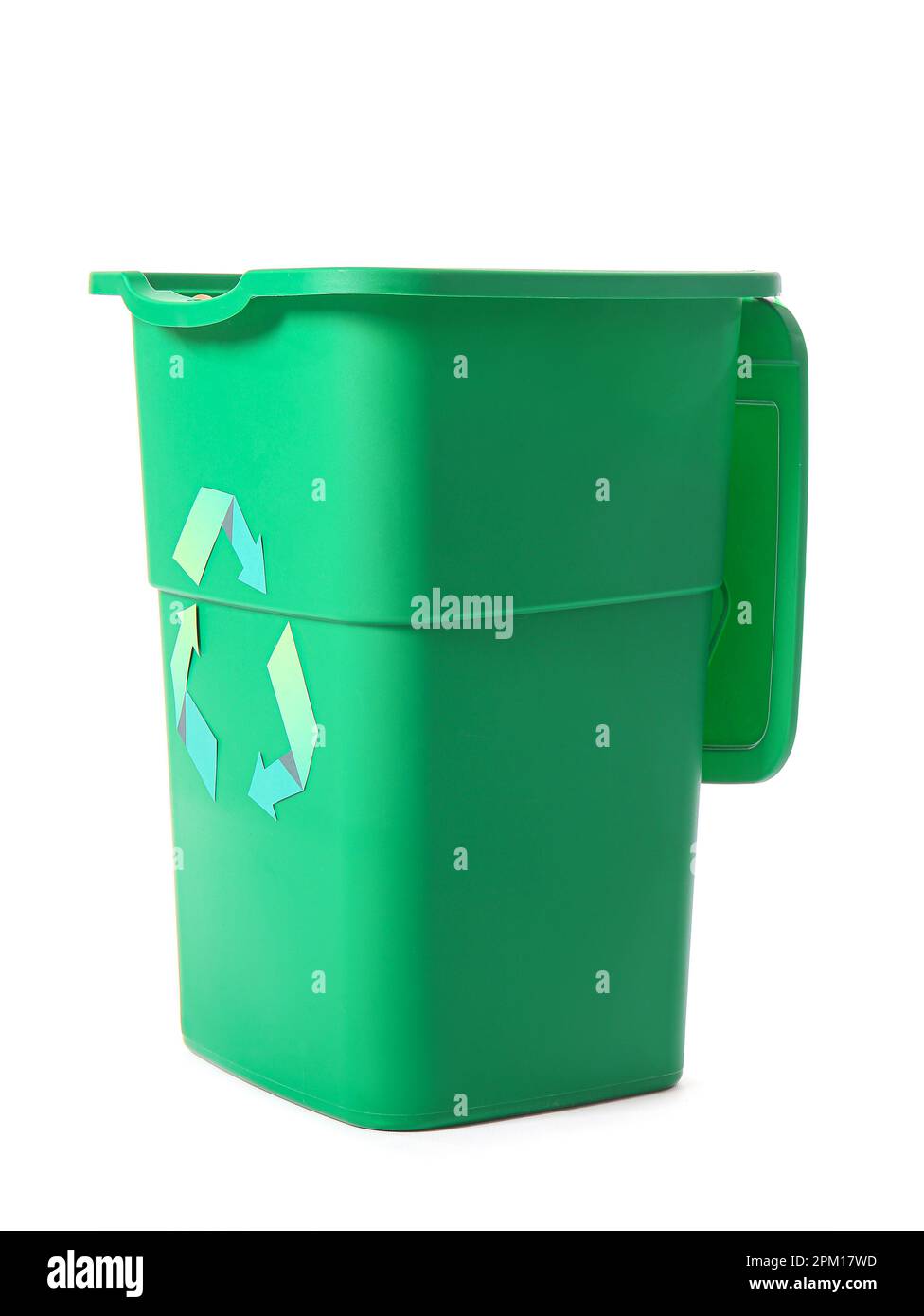 Green container for garbage isolated on white. Recycling concept Stock ...