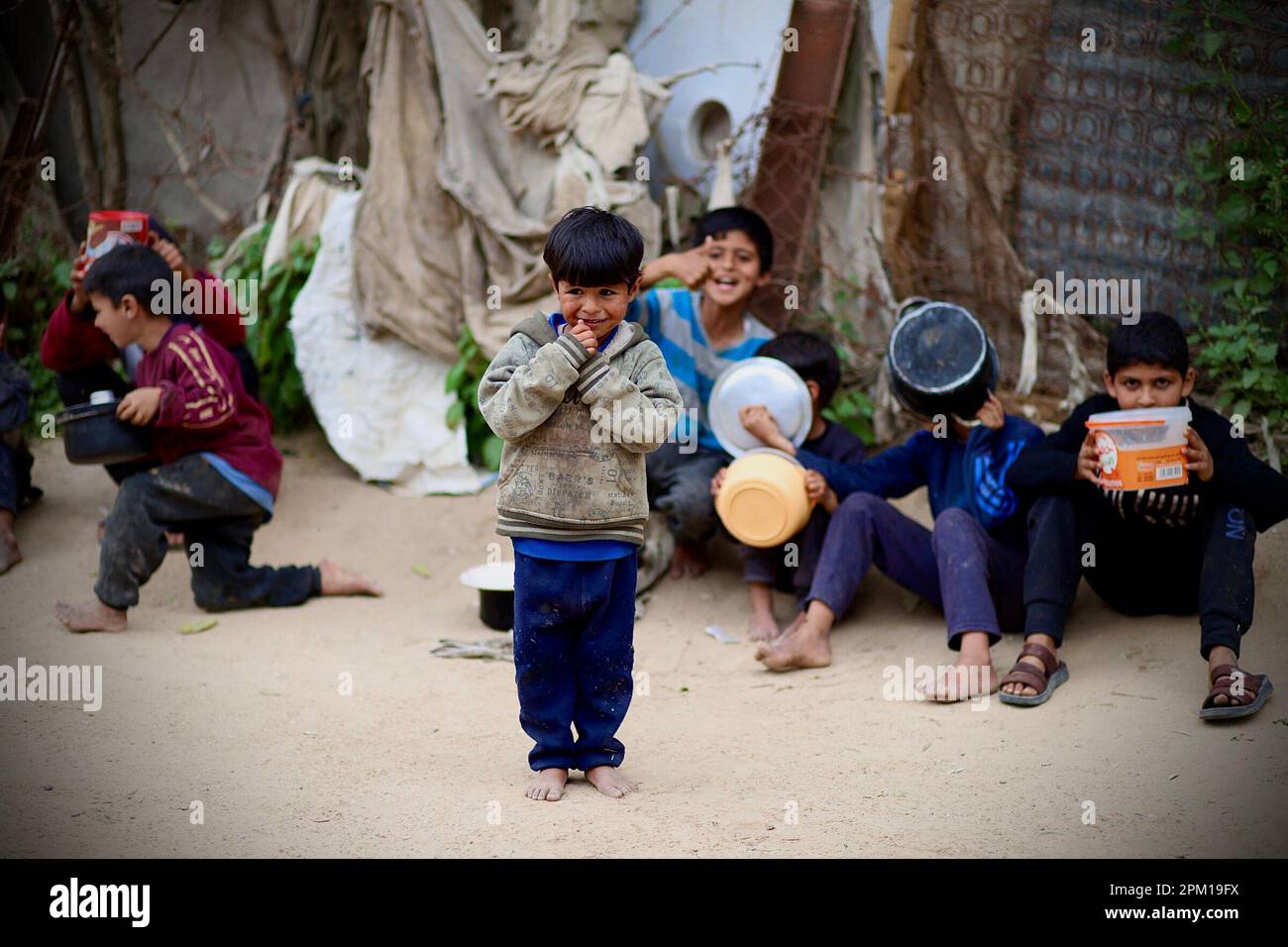 April 10, 2023, Nusrat refugee cap, The Gaza Strip, Palestine ...