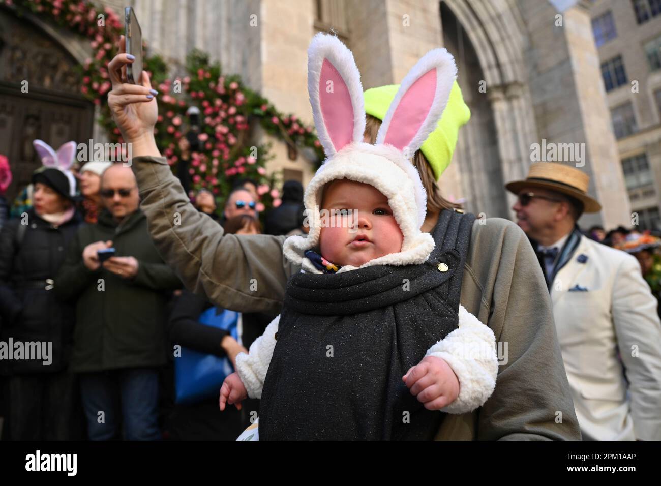 Photo by: NDZ/STAR MAX/IPx 2023 4/9/23 People attend the annual Easter Parade and Bonnet ...