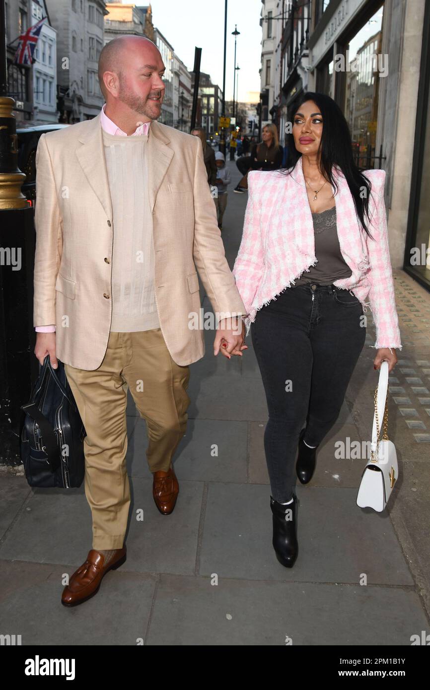 Jonathan Sothcott & Jeanine Nerissa Sothcott arrive at hush for dinner ...