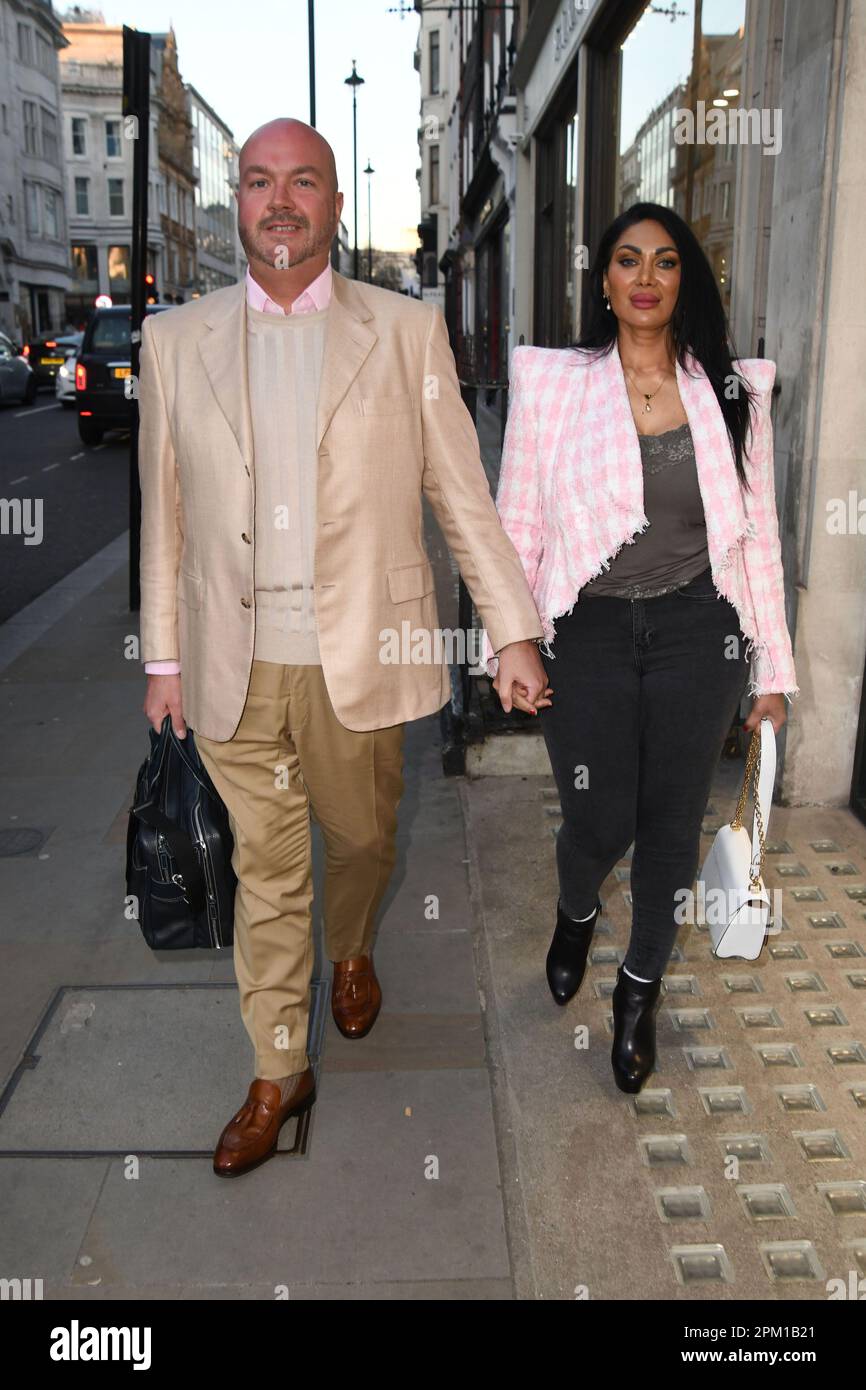 Jonathan Sothcott & Jeanine Nerissa Sothcott arrive at hush for dinner ...