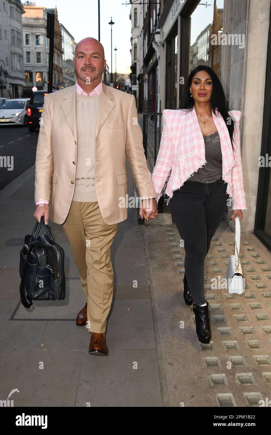 Jonathan Sothcott & Jeanine Nerissa Sothcott arrive at hush for dinner ...