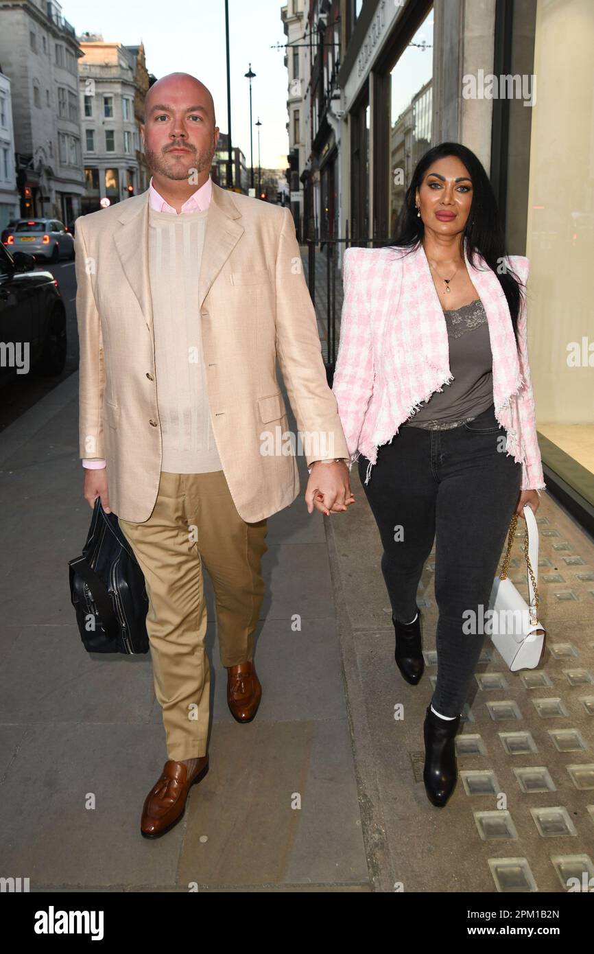 Jonathan Sothcott & Jeanine Nerissa Sothcott arrive at hush for dinner ...