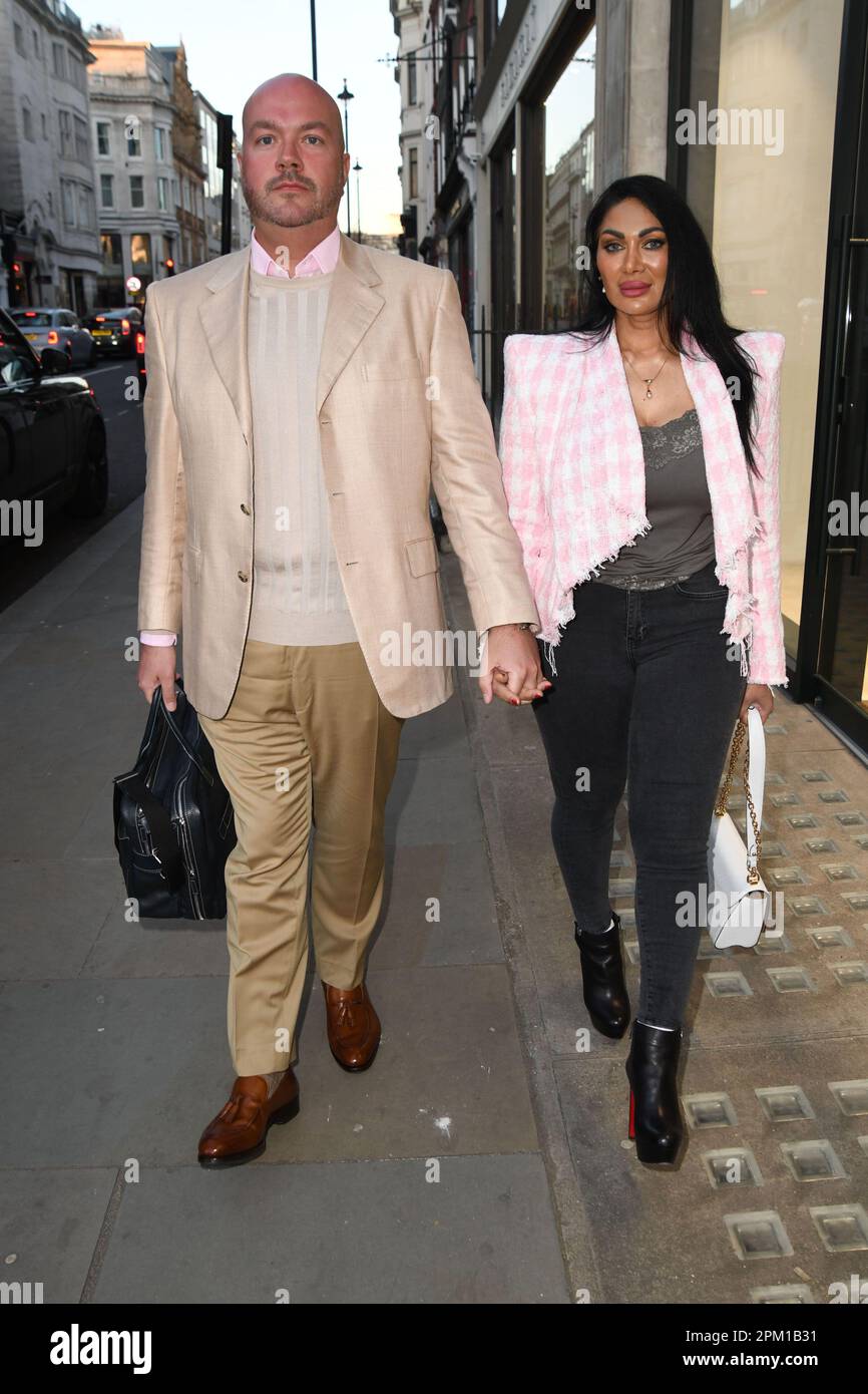 Jonathan Sothcott & Jeanine Nerissa Sothcott arrive at hush for dinner ...