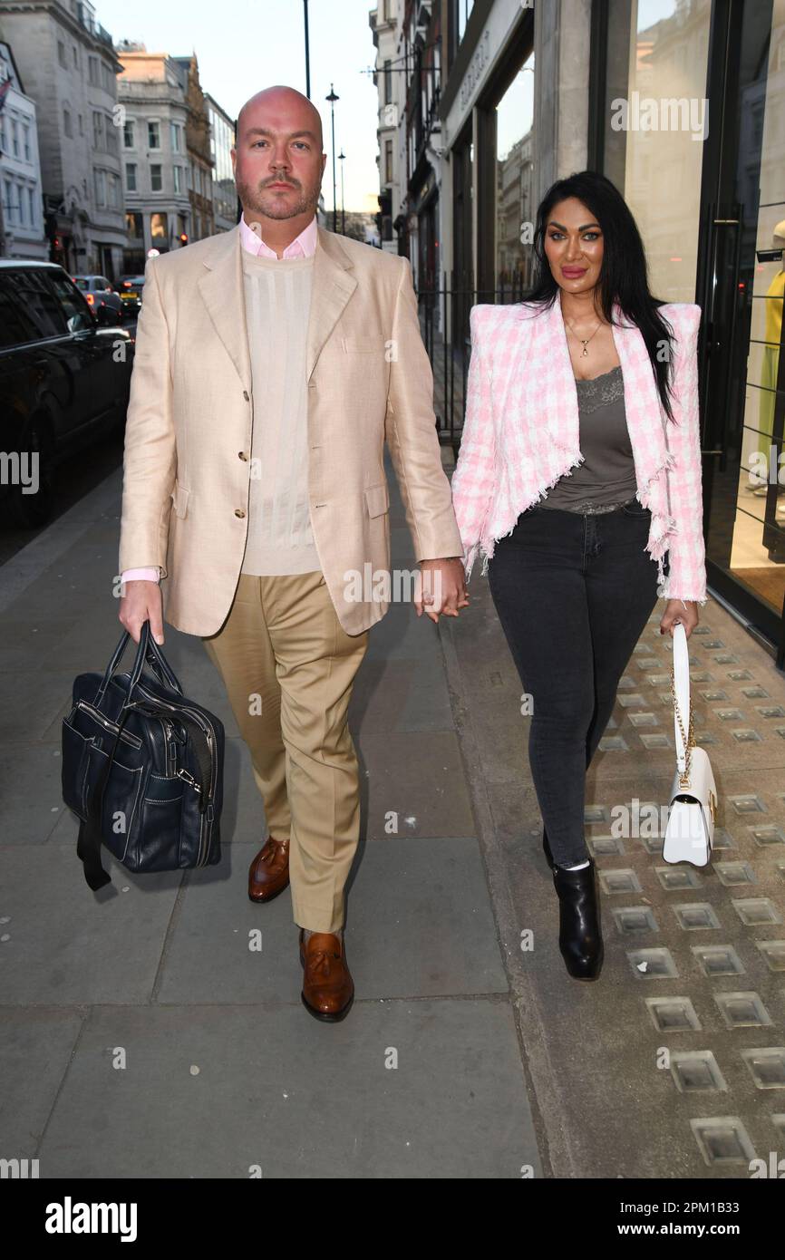 Jonathan Sothcott & Jeanine Nerissa Sothcott arrive at hush for dinner ...