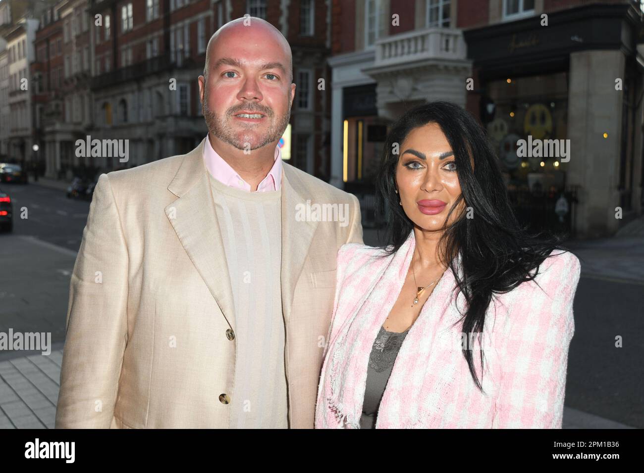 Jonathan Sothcott & Jeanine Nerissa Sothcott arrive at hush for dinner ...