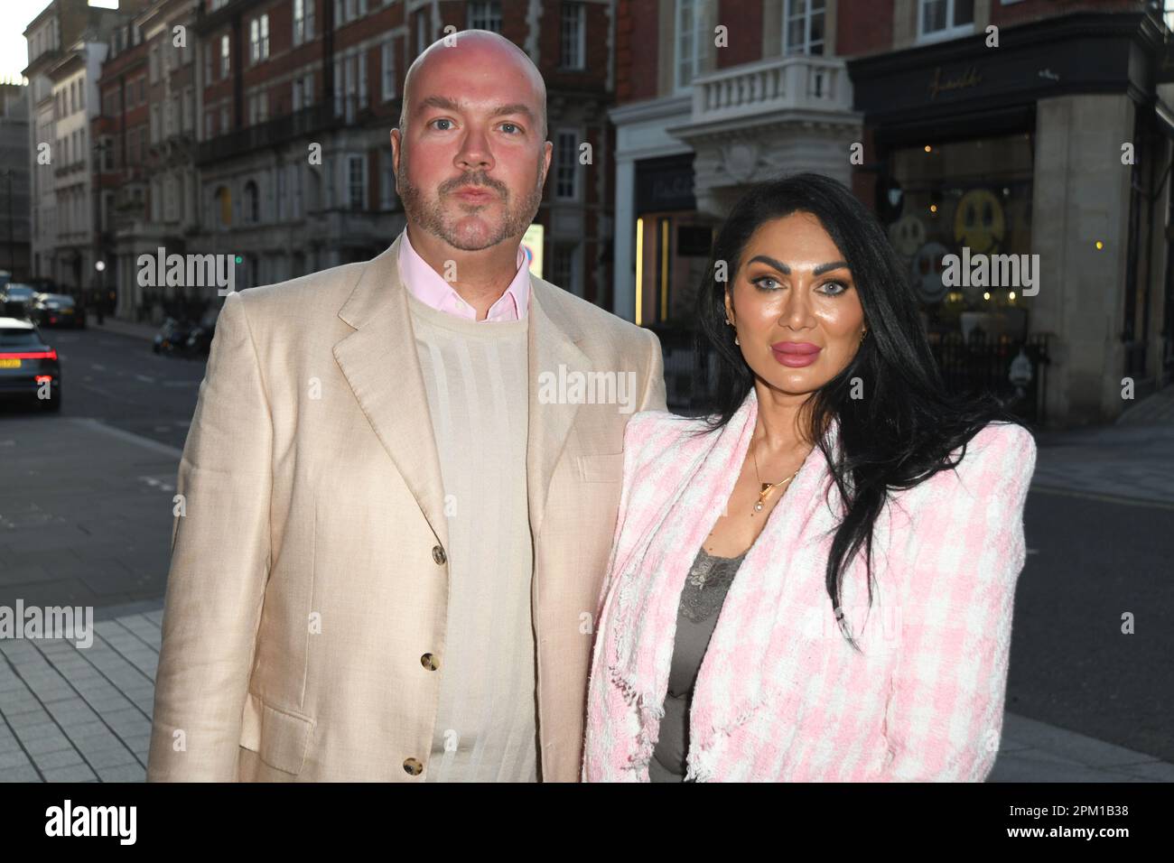Jonathan Sothcott & Jeanine Nerissa Sothcott arrive at hush for dinner ...