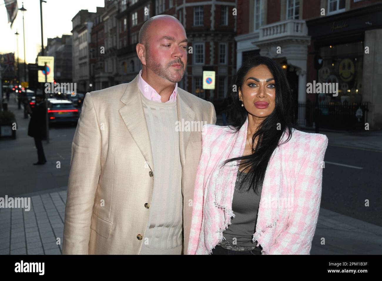 Jonathan Sothcott & Jeanine Nerissa Sothcott arrive at hush for dinner ...