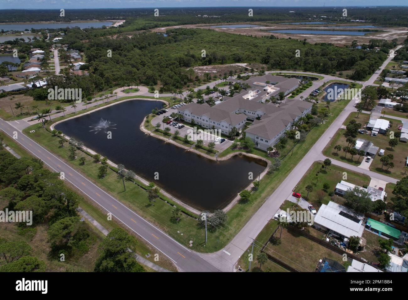 Aerial view Heritage Oaks Grove City Stock Photo - Alamy