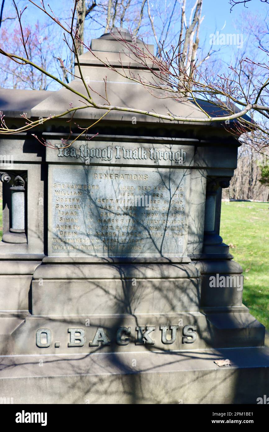 Memorial site and grave at Lakeview Cemetery, Cleveland, Ohio Stock ...