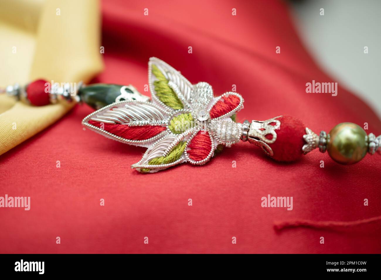 Closeup of colorful handmade rakhi Stock Photo - Alamy