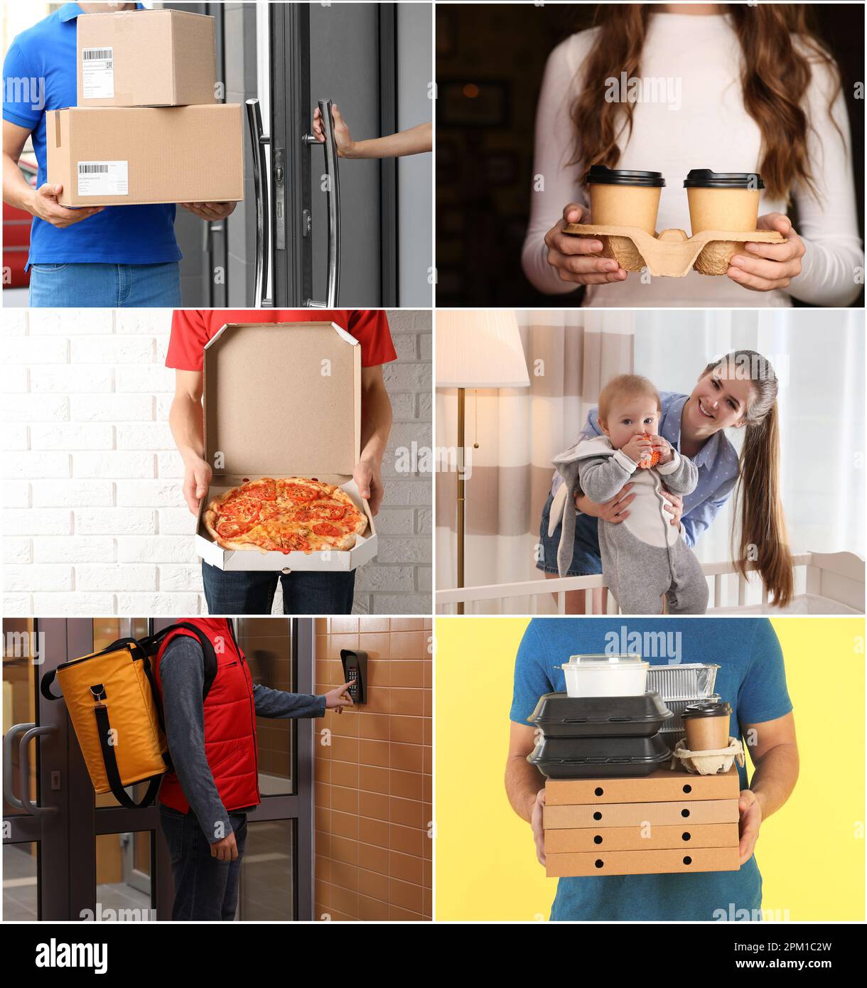 Collage with photos of people of different jobs. Work for teenagers ...