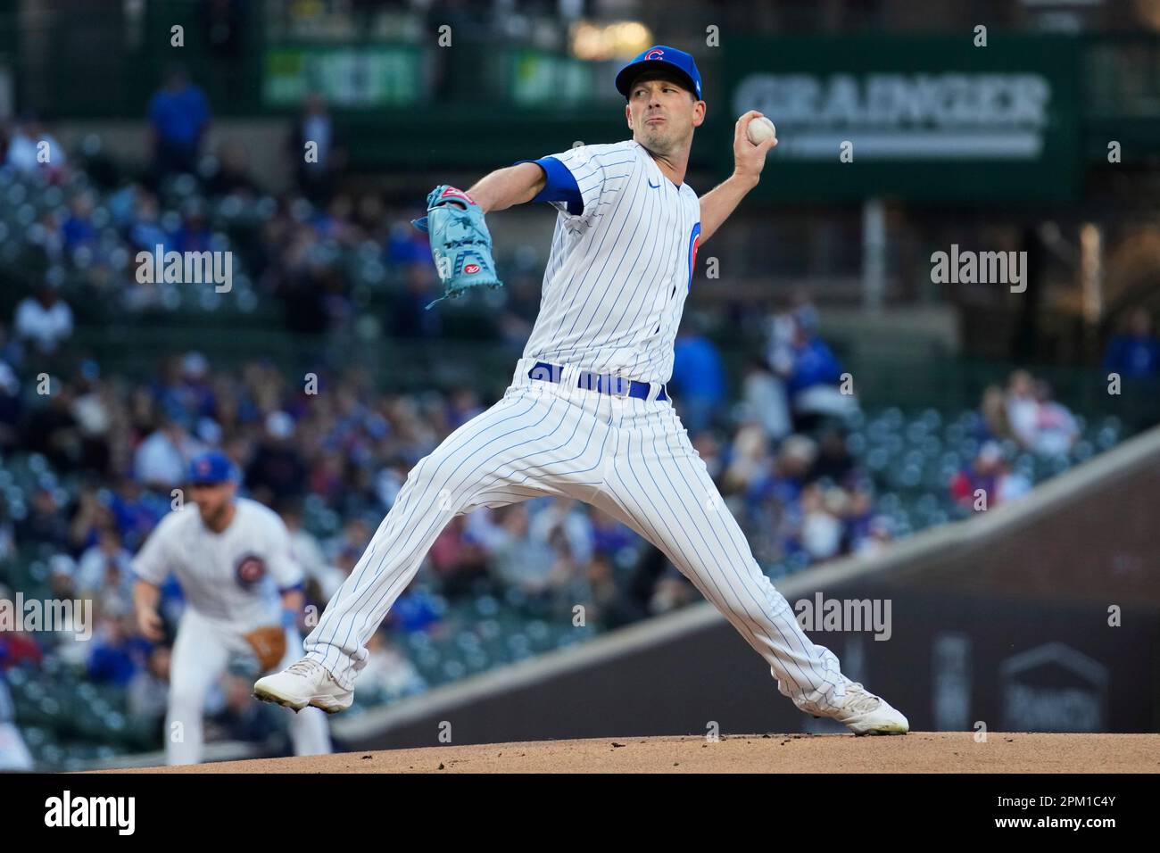 Chicago Cubs starting pitcher Drew Smyly throws against the Seattle ...