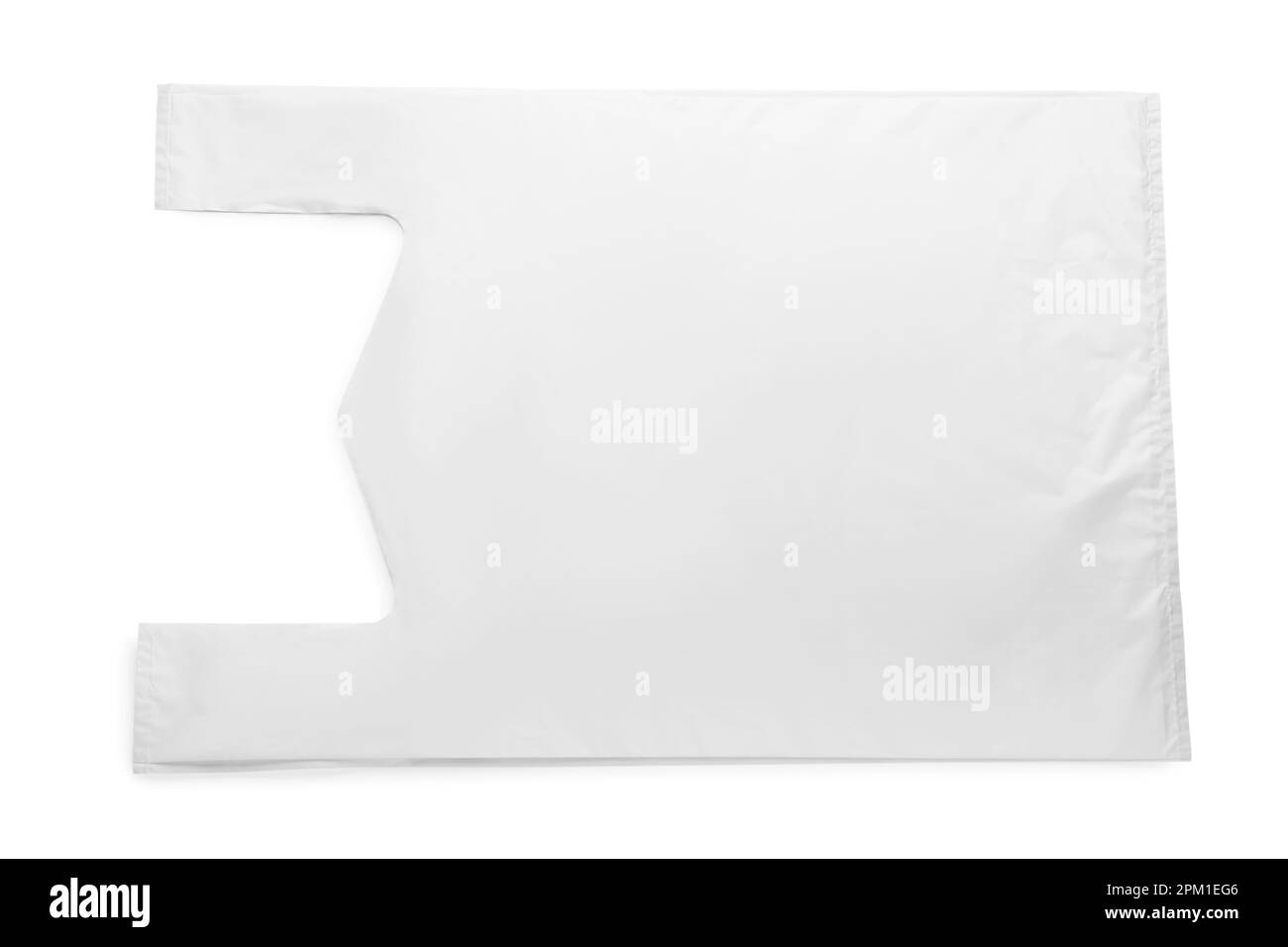 Blank plastic bag on white background, top view. Space for design Stock ...
