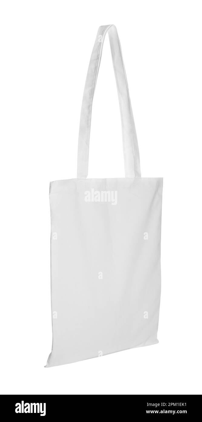 Blank textile bag on white background. Space for design Stock Photo - Alamy