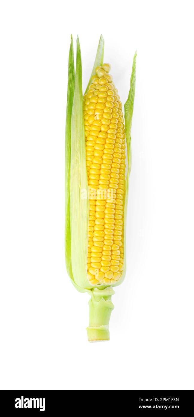 Tasty fresh corn cob isolated on white Stock Photo - Alamy