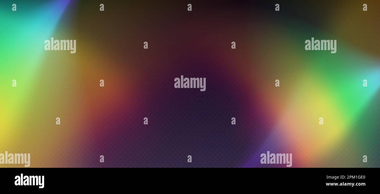 Rainbow refraction overlay, prism light effect, leak flare Stock Vector ...