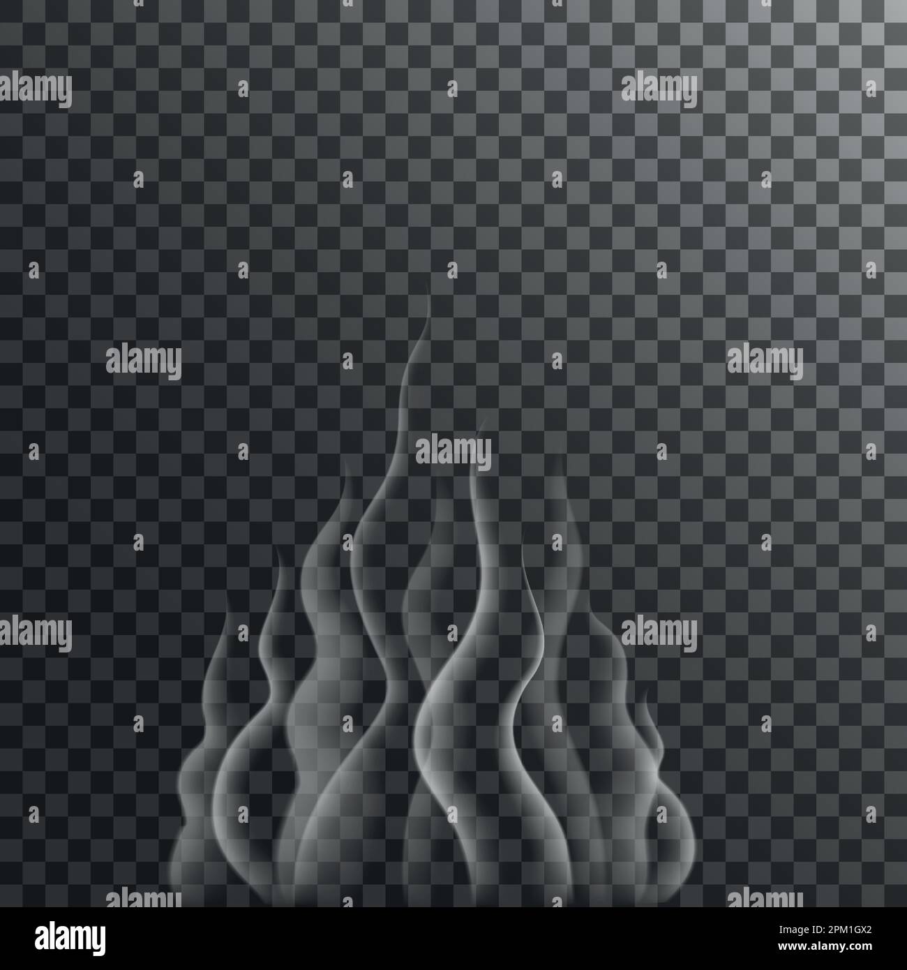 Steam from hot food, bbq. Vector illustration. Realistic white fume ...