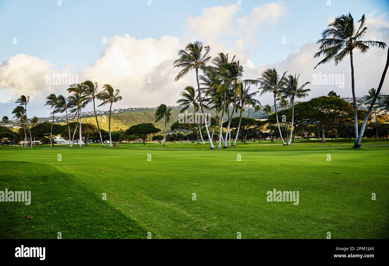 Honolulu, Oahu, Hawaii, USA, - February 6, 2023: View of Waialae Golf ...