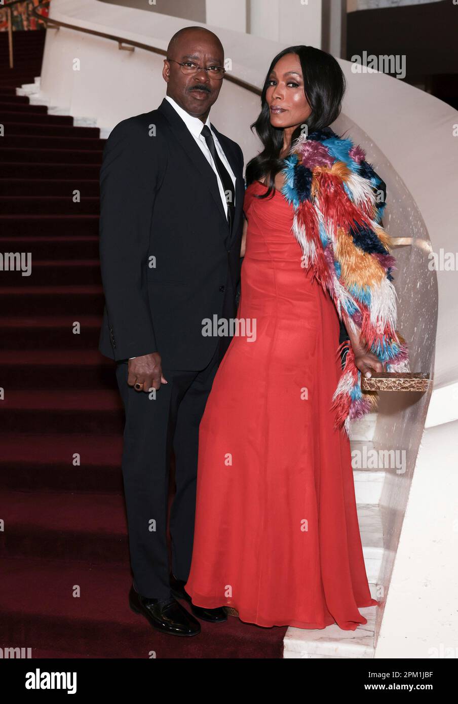 Courtney B. Vance and Angela Bassett attend the opening night of ...